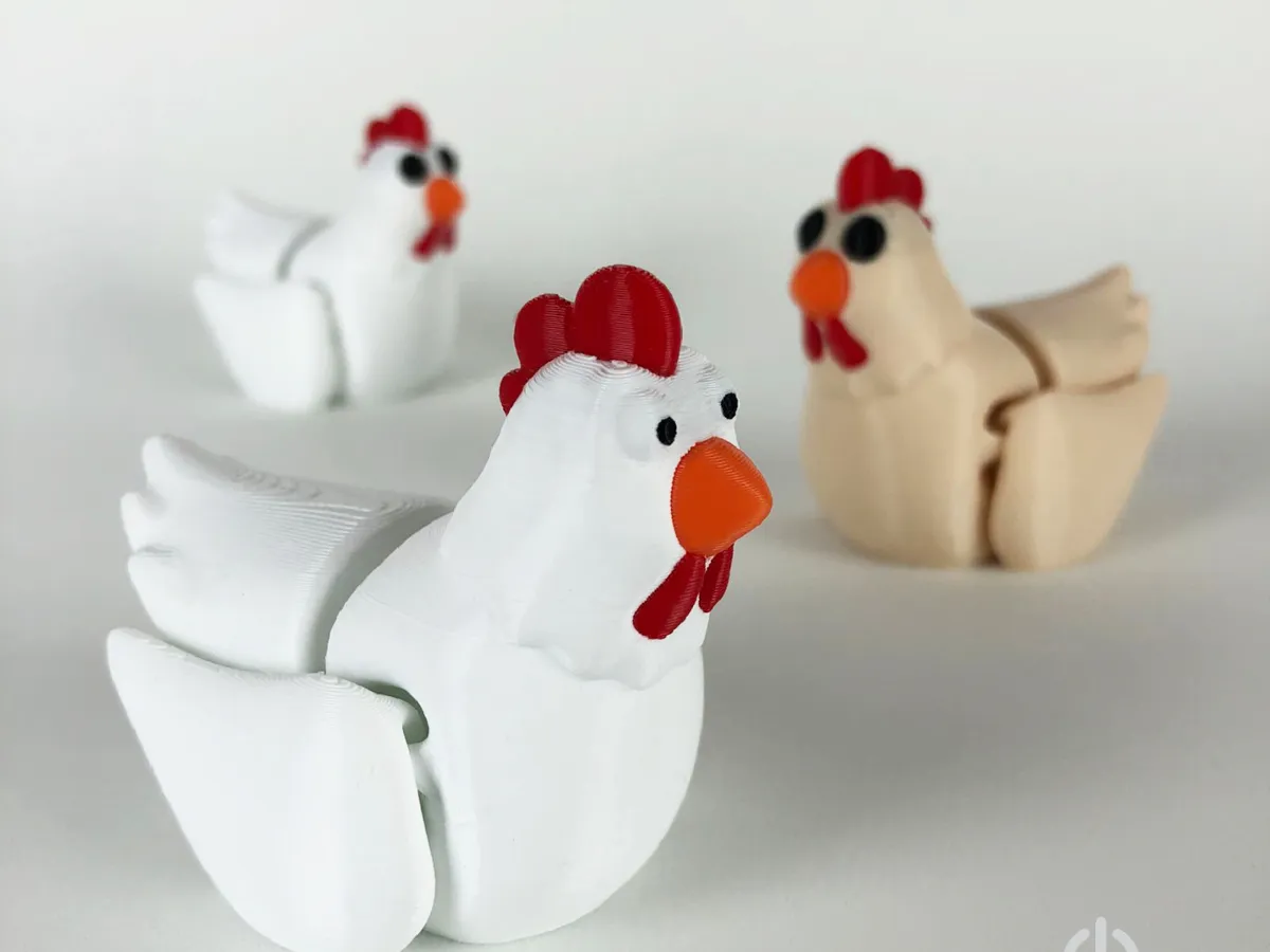 Cute Chicken Articulated - Free 3D Print Model - MakerWorld