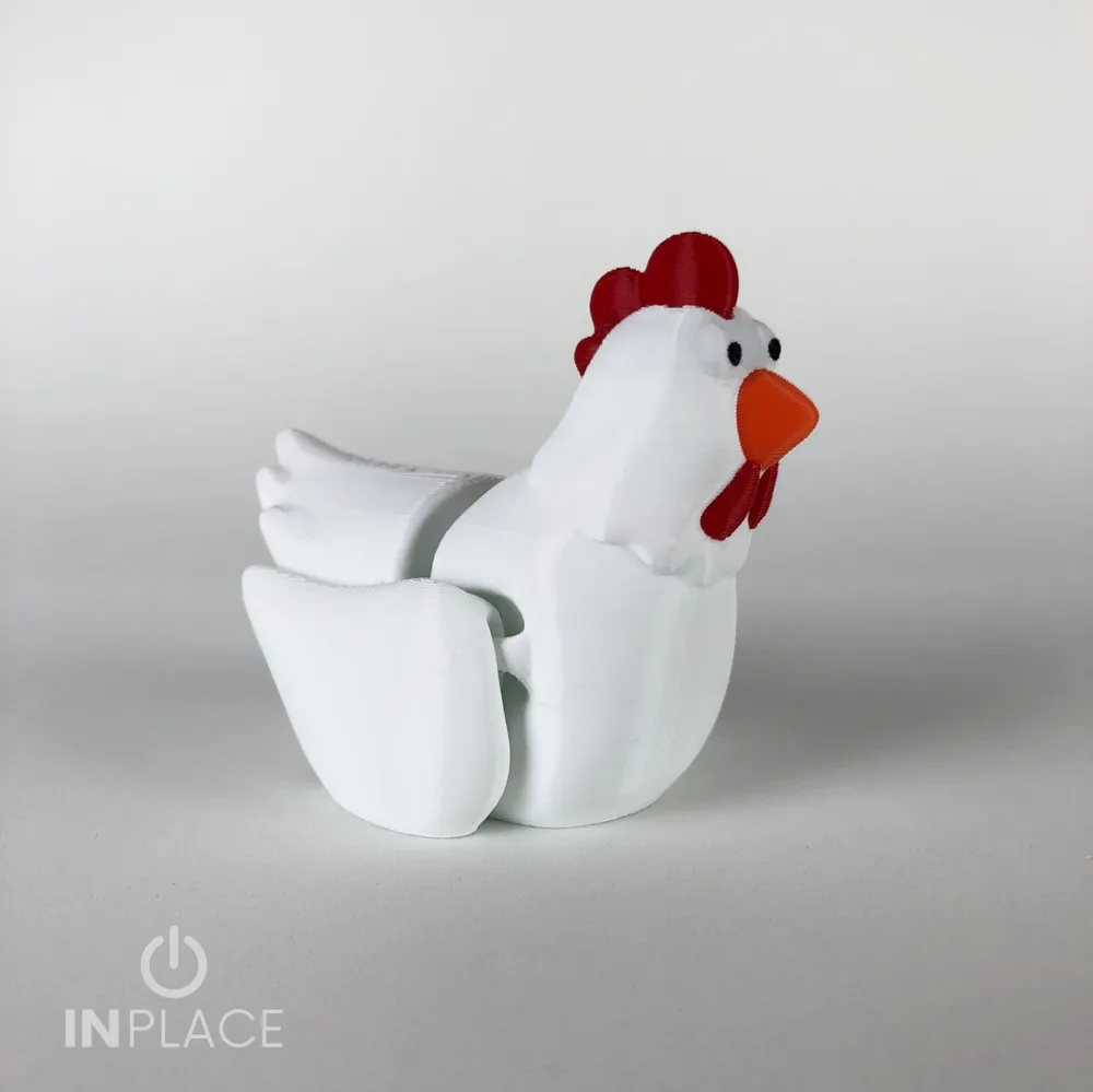 Cute Chicken Articulated by InPlace MakerWorld: Download Free 3D Models