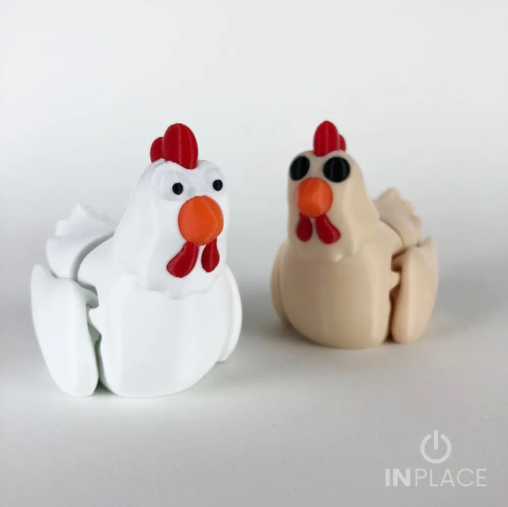 Cute Chicken Articulated by InPlace MakerWorld: Download Free 3D Models