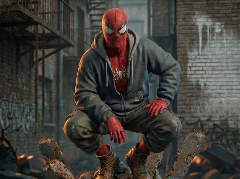 Street Arachnid: Spider-Man Urban Ver. - Free 3D Print Model - MakerWorld