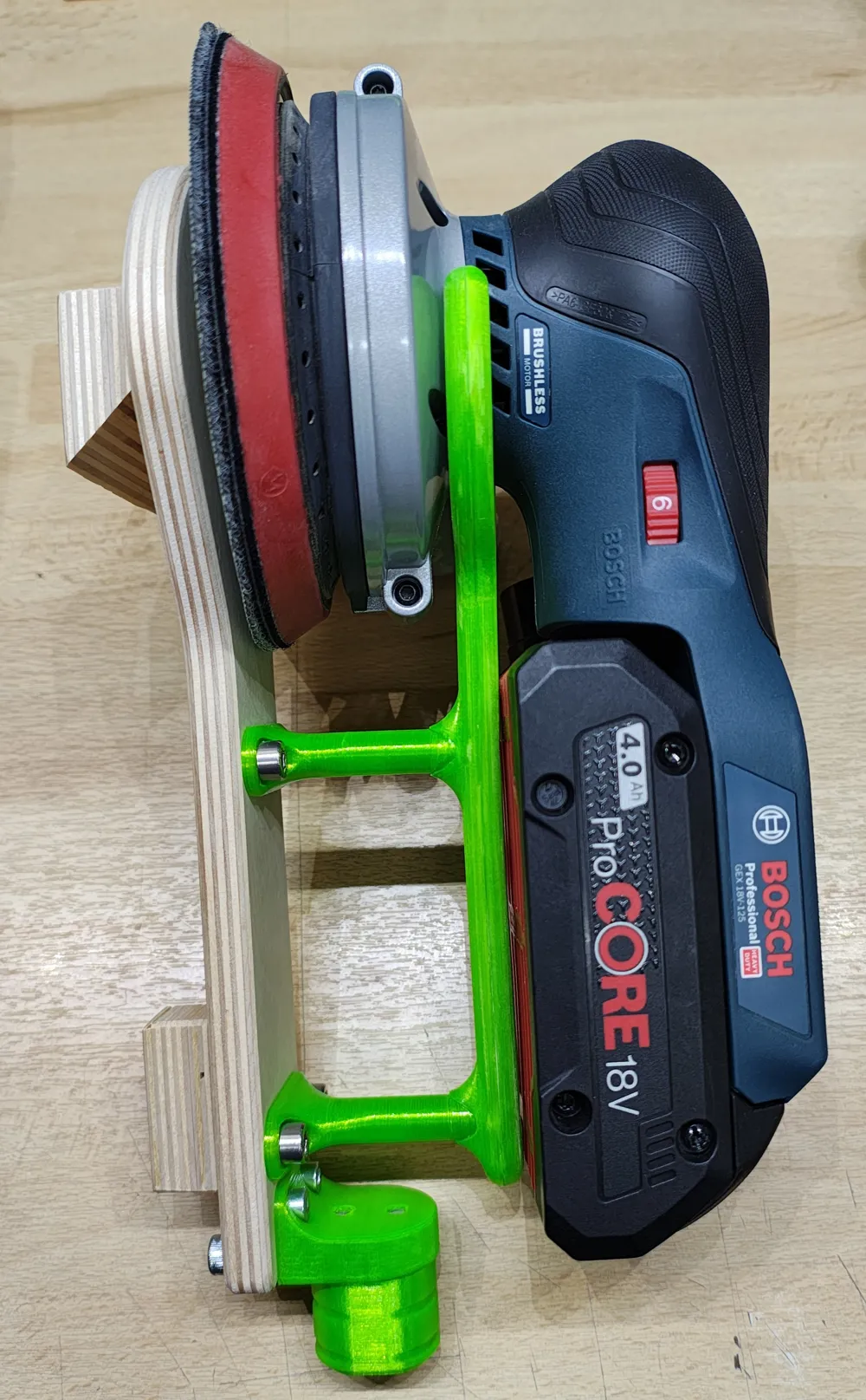 Bosch GEX 18V-125 Holder & dust extraction adapter - Free 3D Print ...