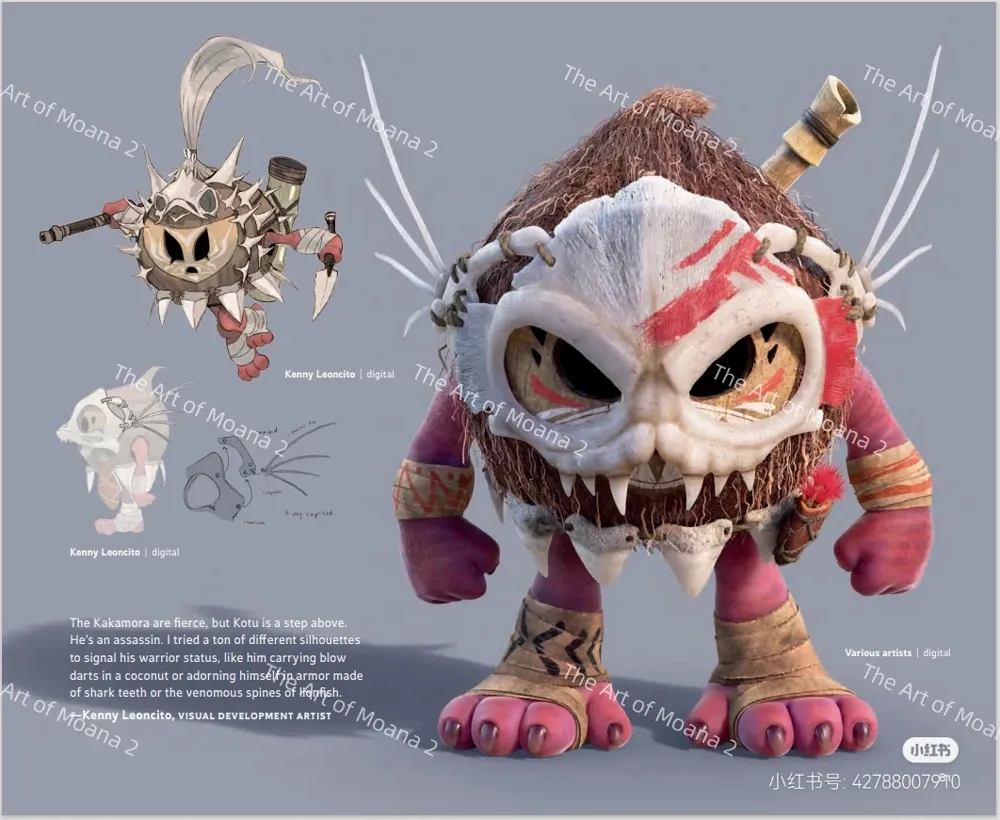 Kotu, der Kakamora-Krieger (Kokosnuss)-Form aus Moana 2 von Ofly ...