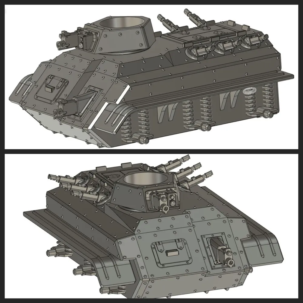 Troop transport tank w. wheels Wh40k (full print) by raphineu ...