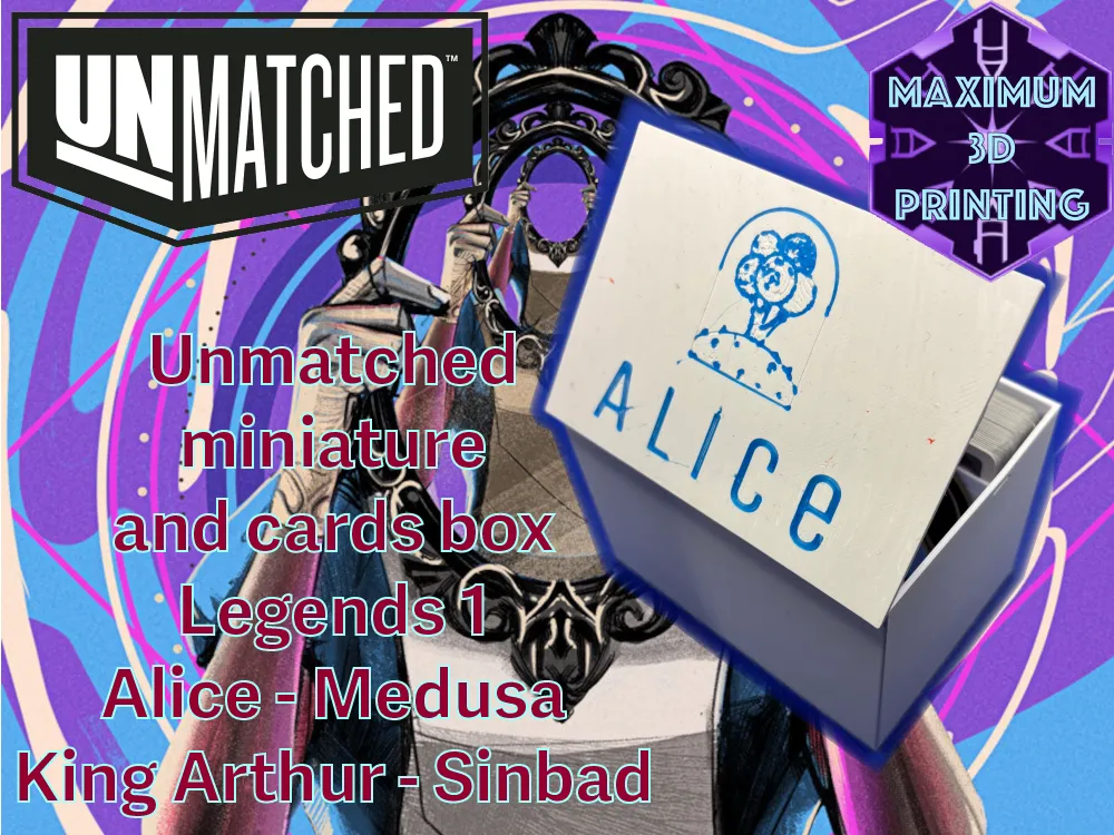 Unmatched Box mit personalisierter Deckelabdeckung Legenden ...