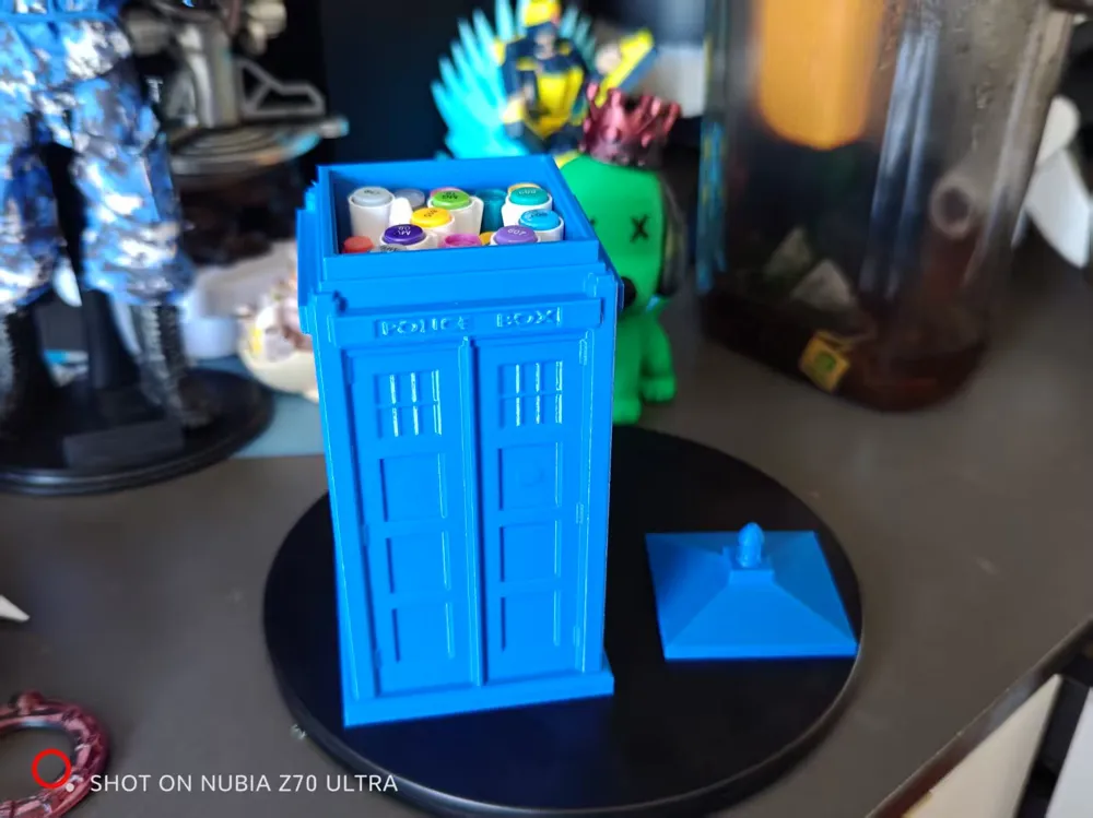 Doctor Who - TARDIS - Pen Holder - Free 3D Print Model - MakerWorld