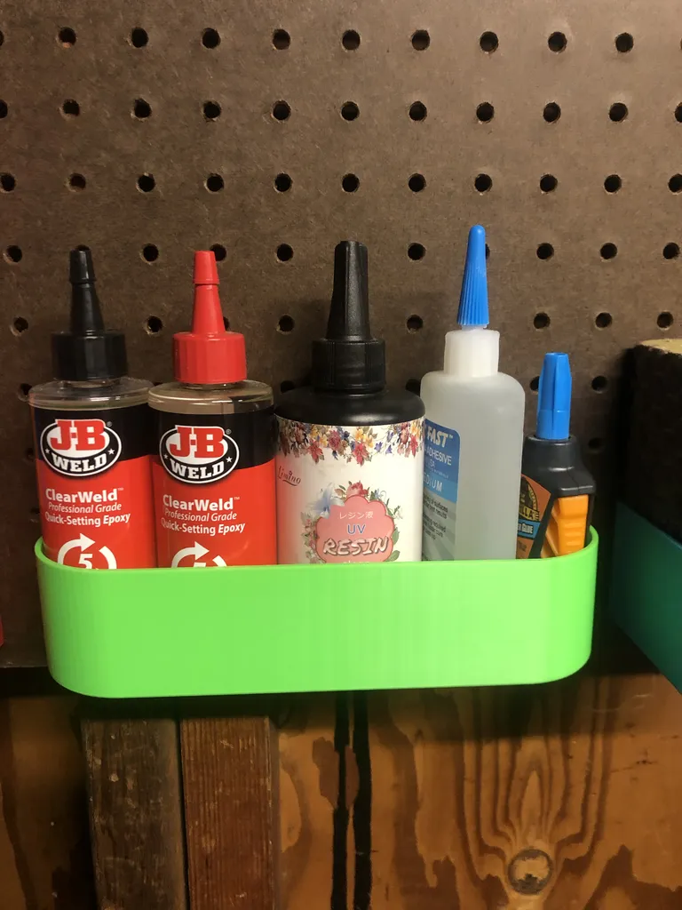Pegboard Glue Caddy by Chipped Builds - MakerWorld