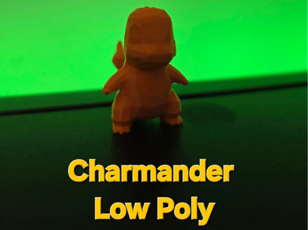 mini figure Pokemon Charmander Low Poly design - Free 3D Print Model ...
