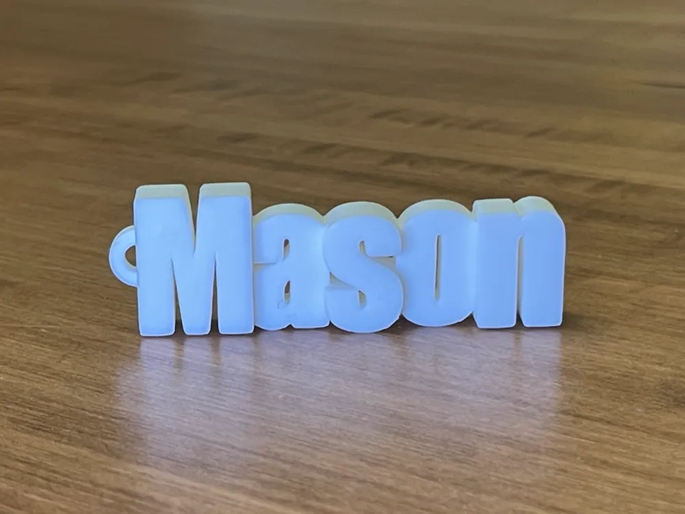 Mason Name Keychain - Free 3D Print Model - MakerWorld
