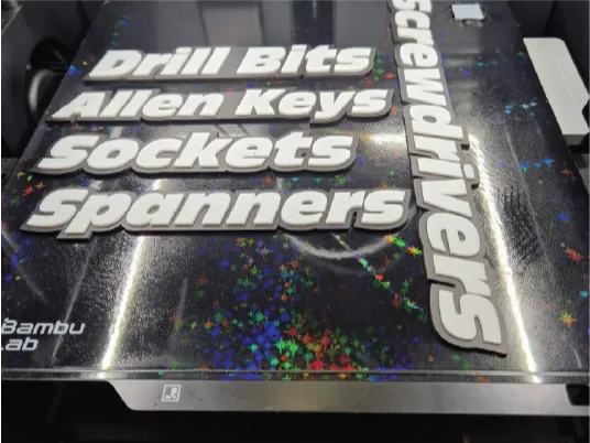 Tool chest Name Plates - Free 3D Print Model - MakerWorld