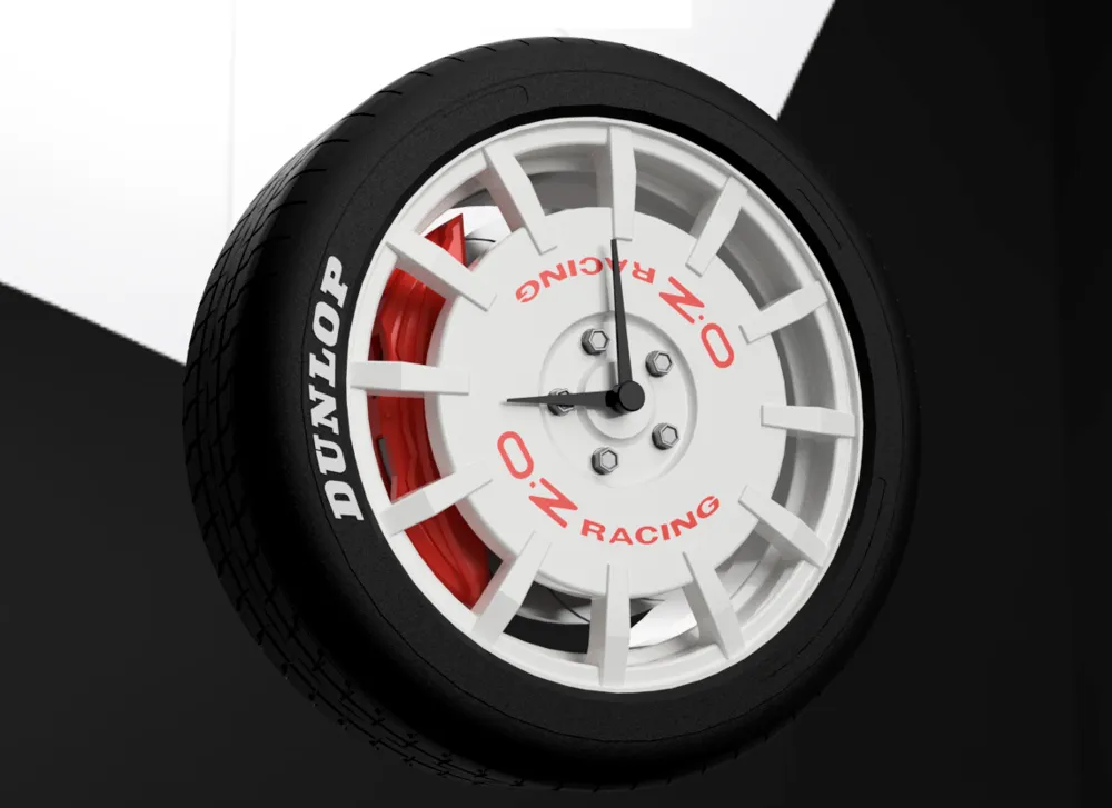 NEW Big Complete Wheels Rally Sport Clock - Free 3D Print Model ...