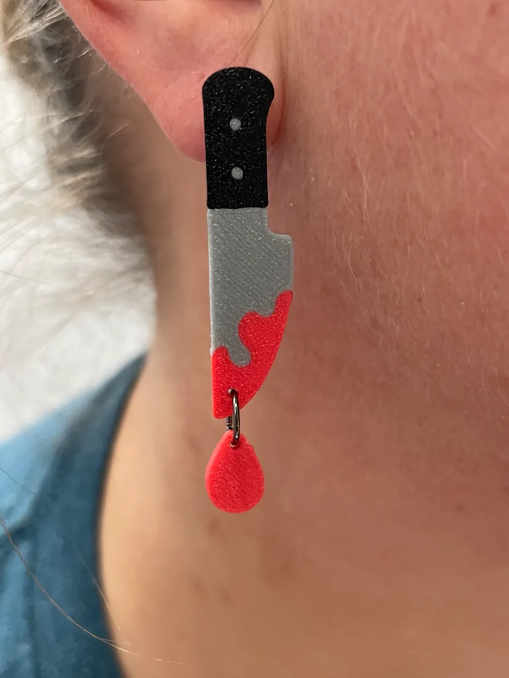 Knife drip earrings, Stud or Dangle by She Bee Craftin MakerWorld ...