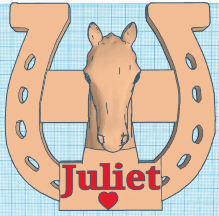 Horse Name Tag - Horse shoe equestrian by amorris - MakerWorld