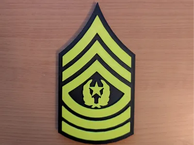 ARMY Command Sergeant Major E9 Rank by jwharris79 MakerWorld: Download ...