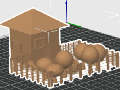house with garden - Free 3D Print Model - MakerWorld
