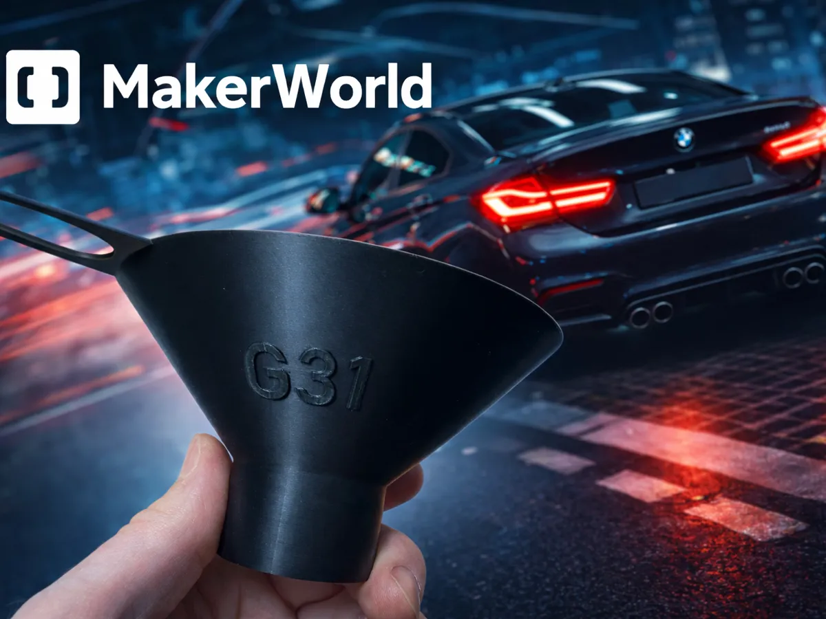 BMW G31 Windshield Washer Fluid Funnel - Free 3D Print Model - MakerWorld