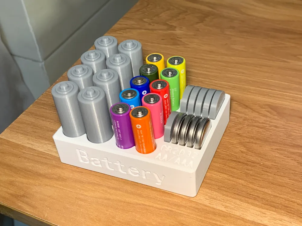 Battery Box for Home Use AA/AAA/CR2032 (Compatible with IKEA Pegboard ...