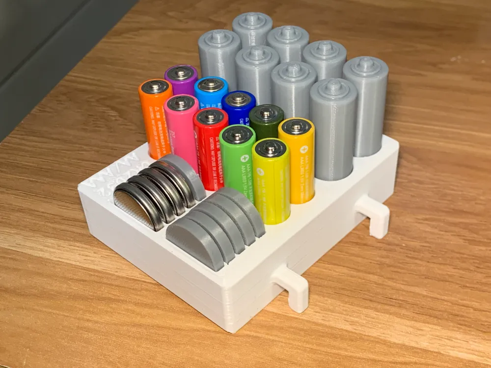 Battery Box for Home Use AA/AAA/CR2032 (Compatible with IKEA Pegboard ...