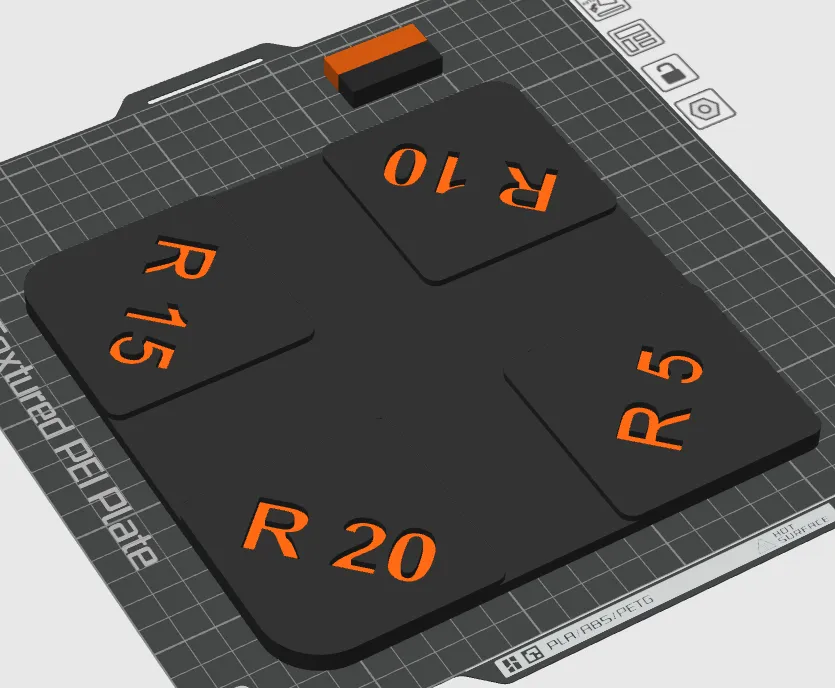 Radius gauge R5, R10, R15, R20 for routers by Bukenya - MakerWorld