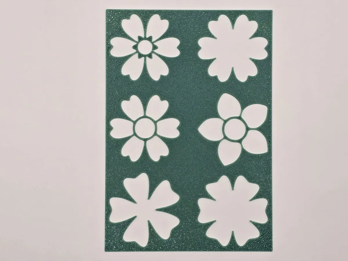 Summer Spring Flowers Nature Stencil Template - Free 3D Print Model ...