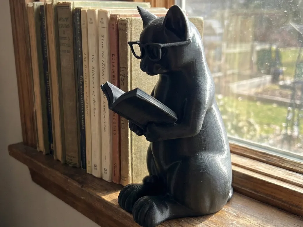 The Intellectual Cat: A Book Lover’s Companion - Free 3D Print Model ...
