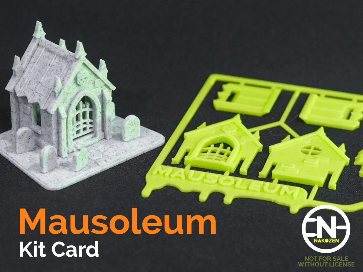 Spooky Mausoleum Kit Card - Free 3D Print Model - MakerWorld