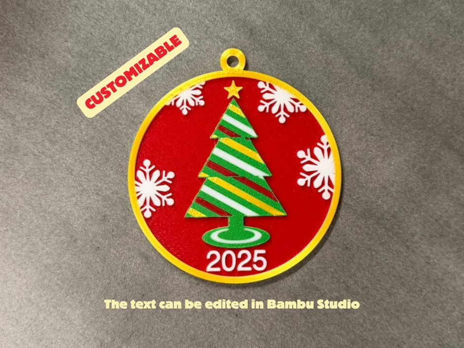 Weihnachts-Ornament 2025 von Keyline Studio MakerWorld: Kostenlose 3D-Modelle herunterladen