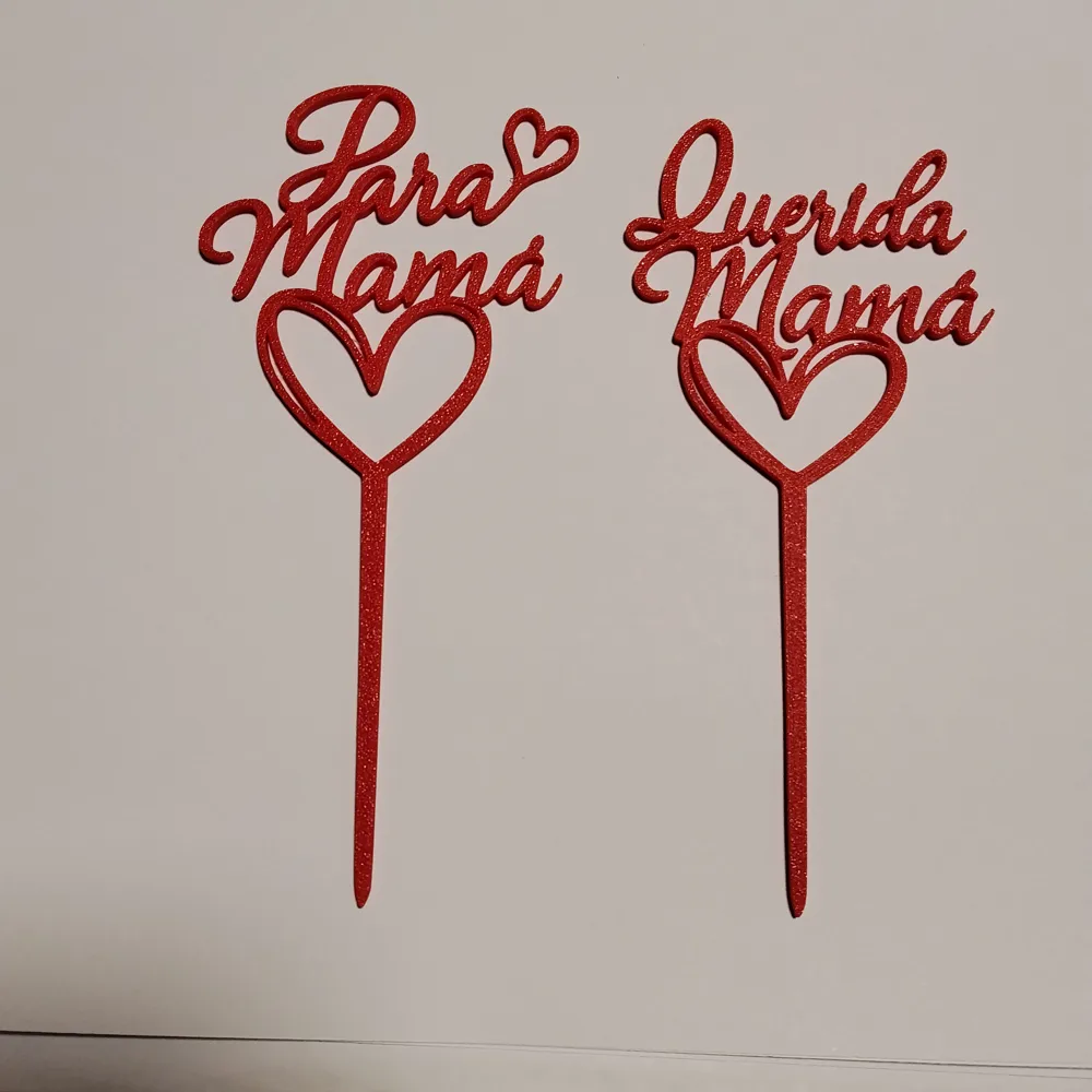 Juego de adornos para pasteles del Día de la Madre – 4 diseños - Modelo ...