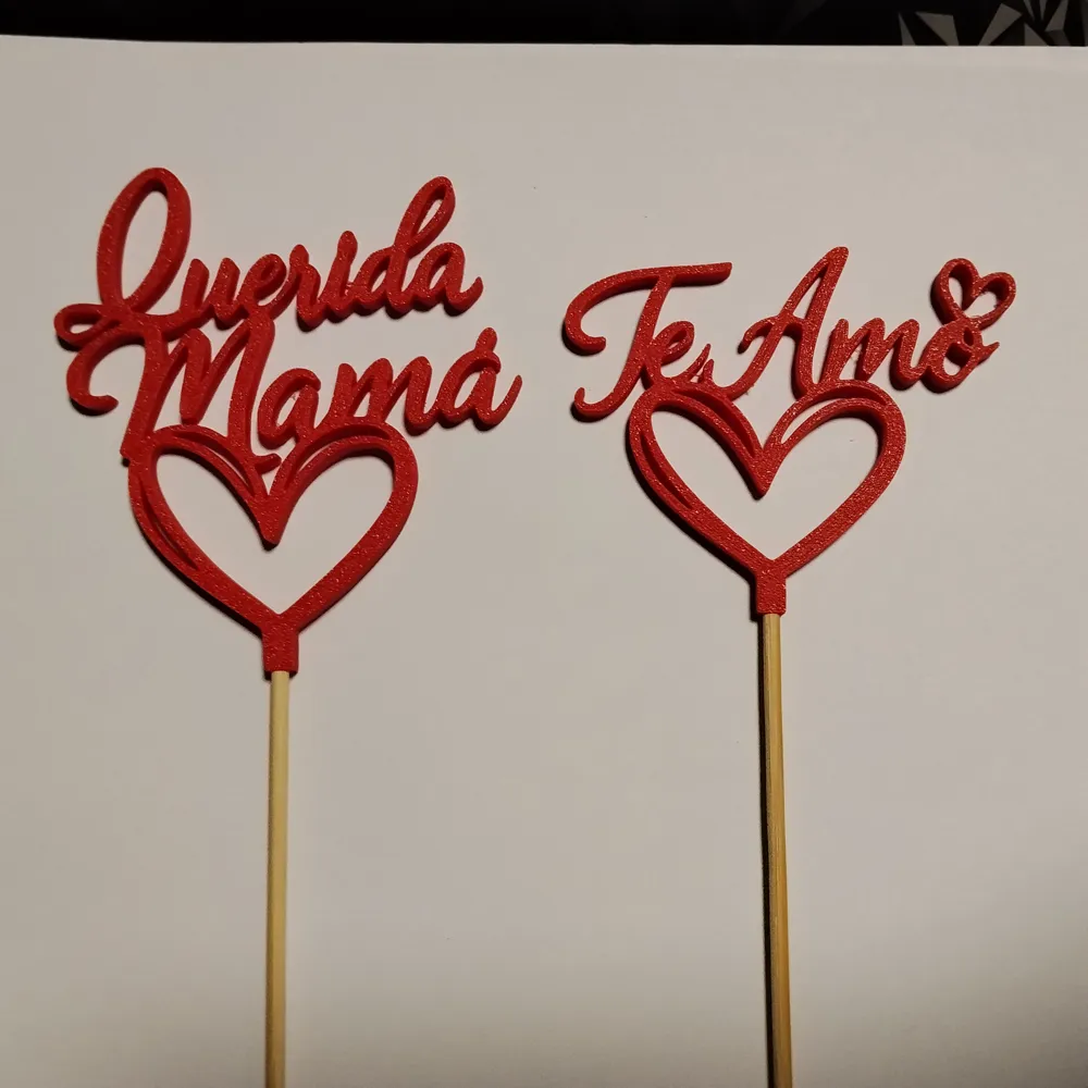 Juego de adornos para pasteles del Día de la Madre – 4 diseños - Modelo ...