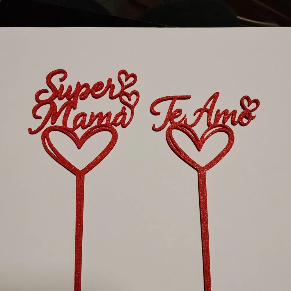 Juego de adornos para pasteles del Día de la Madre – 4 diseños - Modelo ...