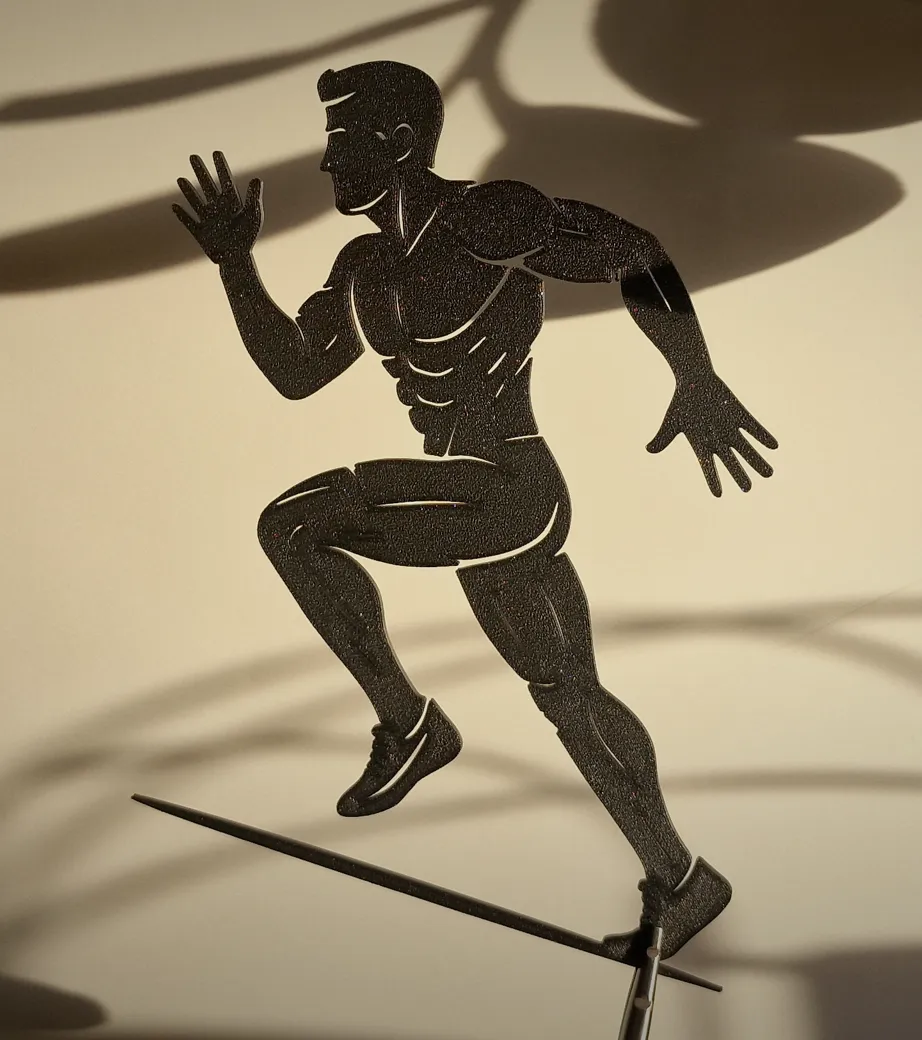 Running Man – Dynamic 2D Wall Art for 3D Printing by 2D Wall ...