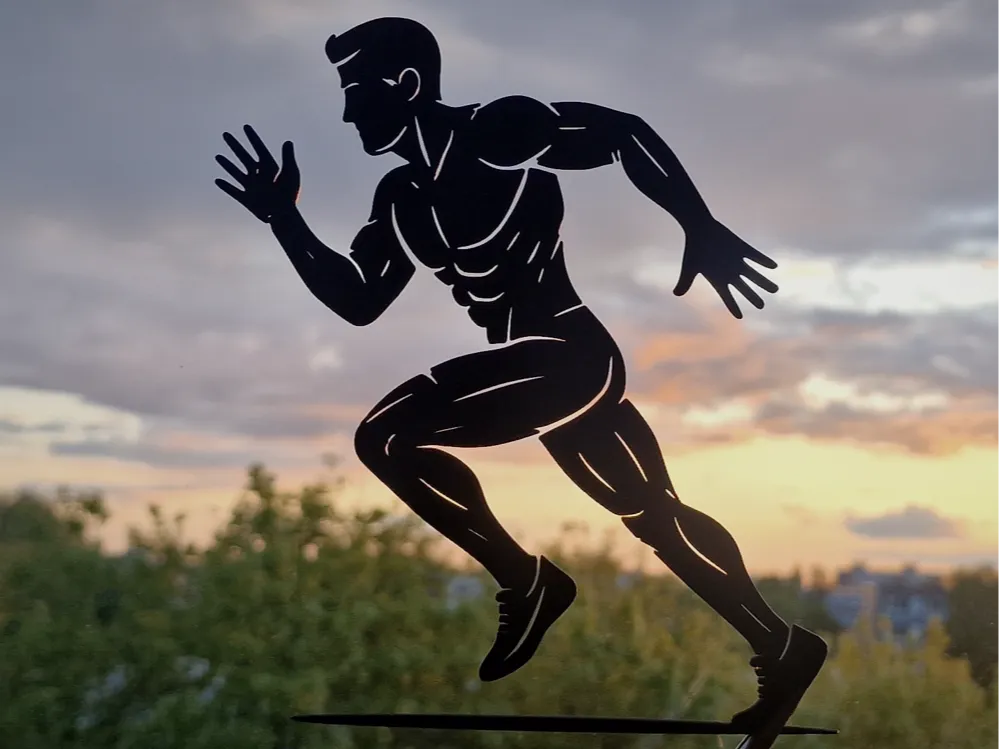 Running Man – Dynamic 2D Wall Art for 3D Printing by 2D Wall ...