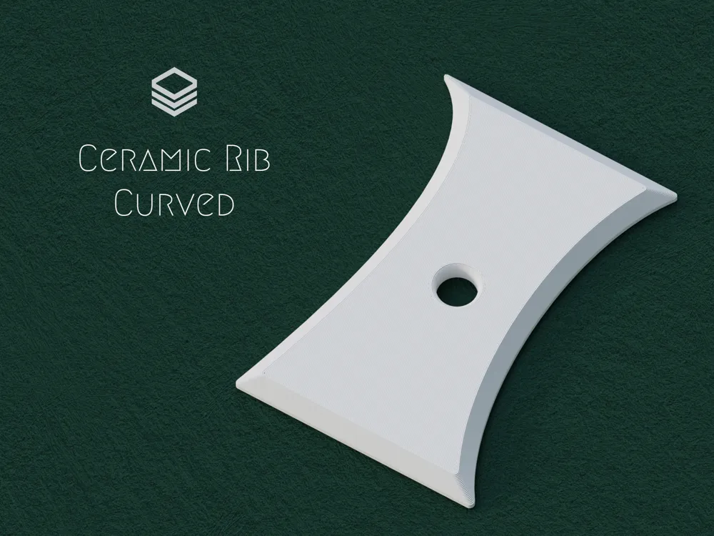 Ceramic Rib - Curved Sides by Novox.Design - MakerWorld