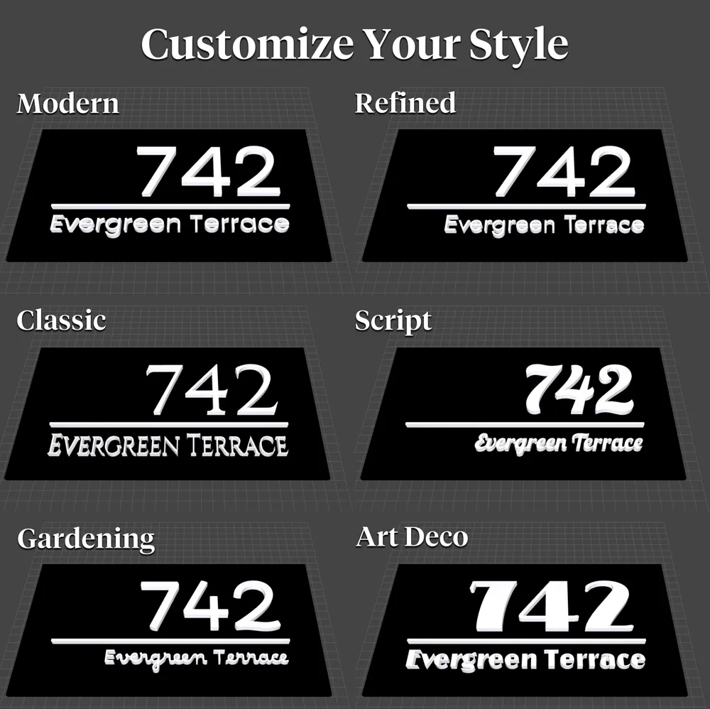 House / Office Number Plate Generator by Surrey Homeware MakerWorld ...