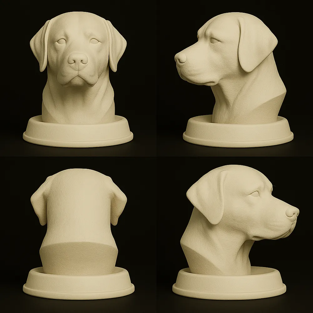 Labrador Dog Bust, Stylized 3D Printable Sculpture by MyPetIn3D ...