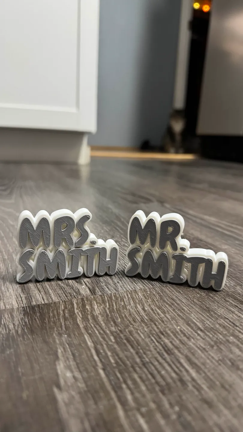 Custom Name Sign [OPENSCAD] by busterblake27 MakerWorld: Download Free ...