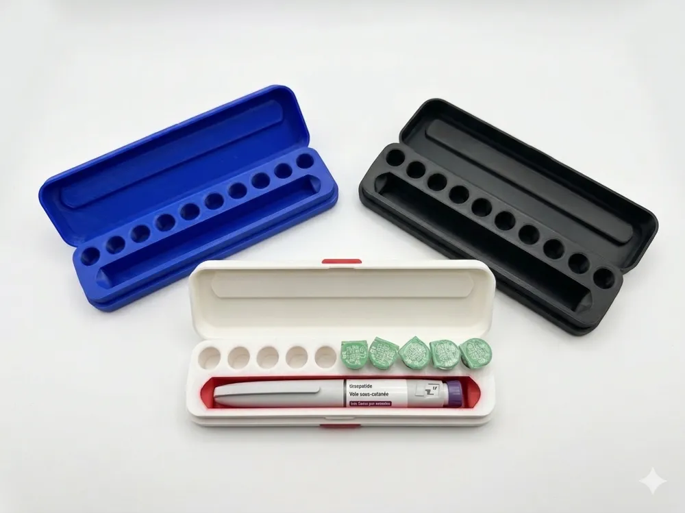 Mounjaro KwikPen & Estojo para 10 Agulhas (Dobradiça de Filamento ...
