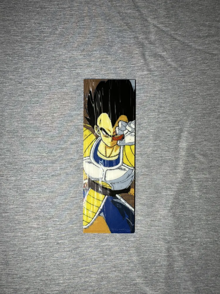 Vegeta Bookmark - Flatforge - Free 3D Print Model - MakerWorld
