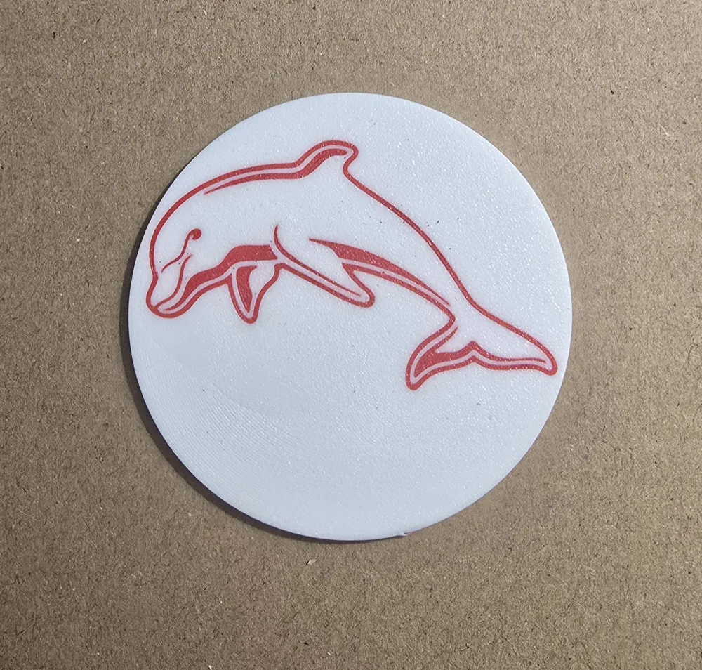 COASTER MASTER INSERT - NRL DOLPHINS V2 - Free 3D Print Model - MakerWorld