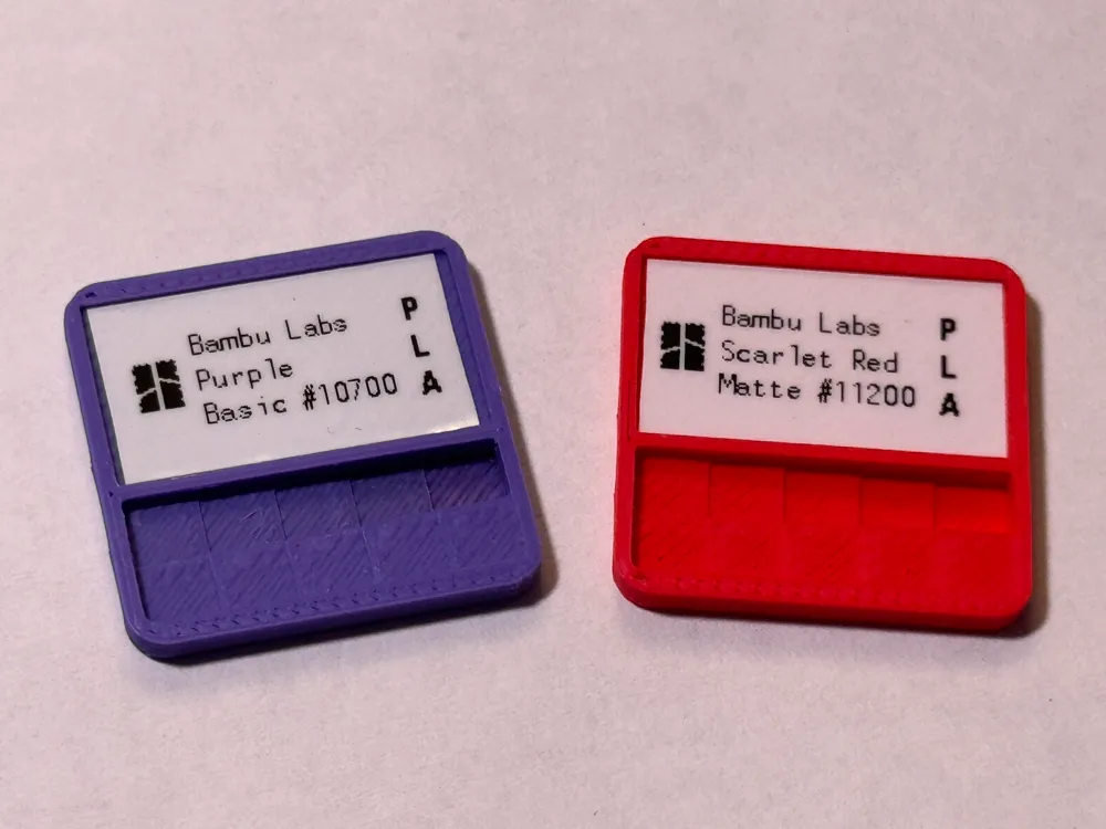 Bambu-sized swatches with steps and blank label Remixed by Reduviidae ...