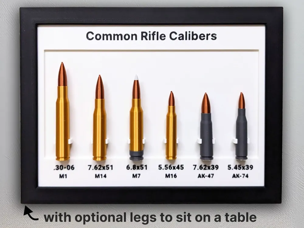 Rifle Bullets in a Modern Frame | All Printable by Rexi Labs - MakerWorld