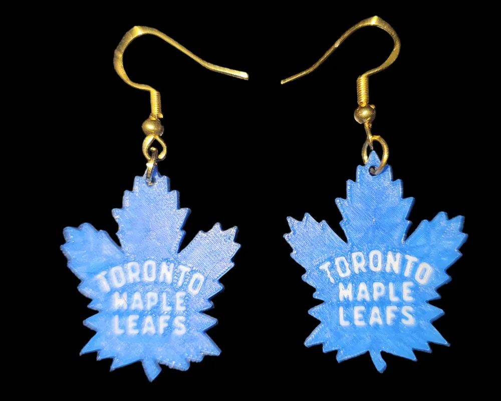 Toronto Maple Leafs Earrings by 3DKP - MakerWorld