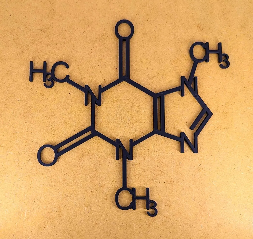 Caffeine Molecule - Wall Decoration by Caduceus MakerWorld: Download ...