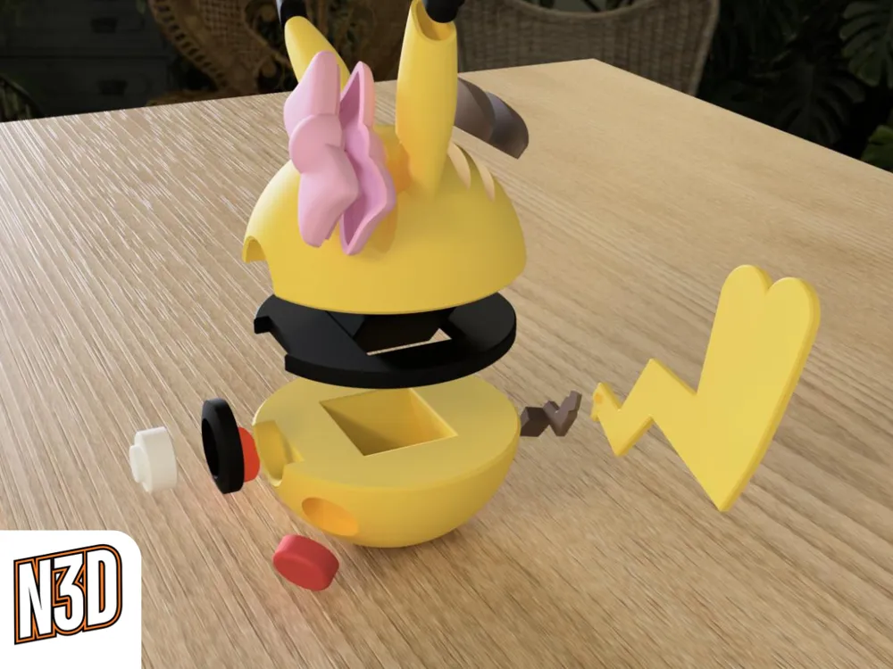 #0025 - Female Pikachu by N3D MakerWorld: Download Free 3D Models