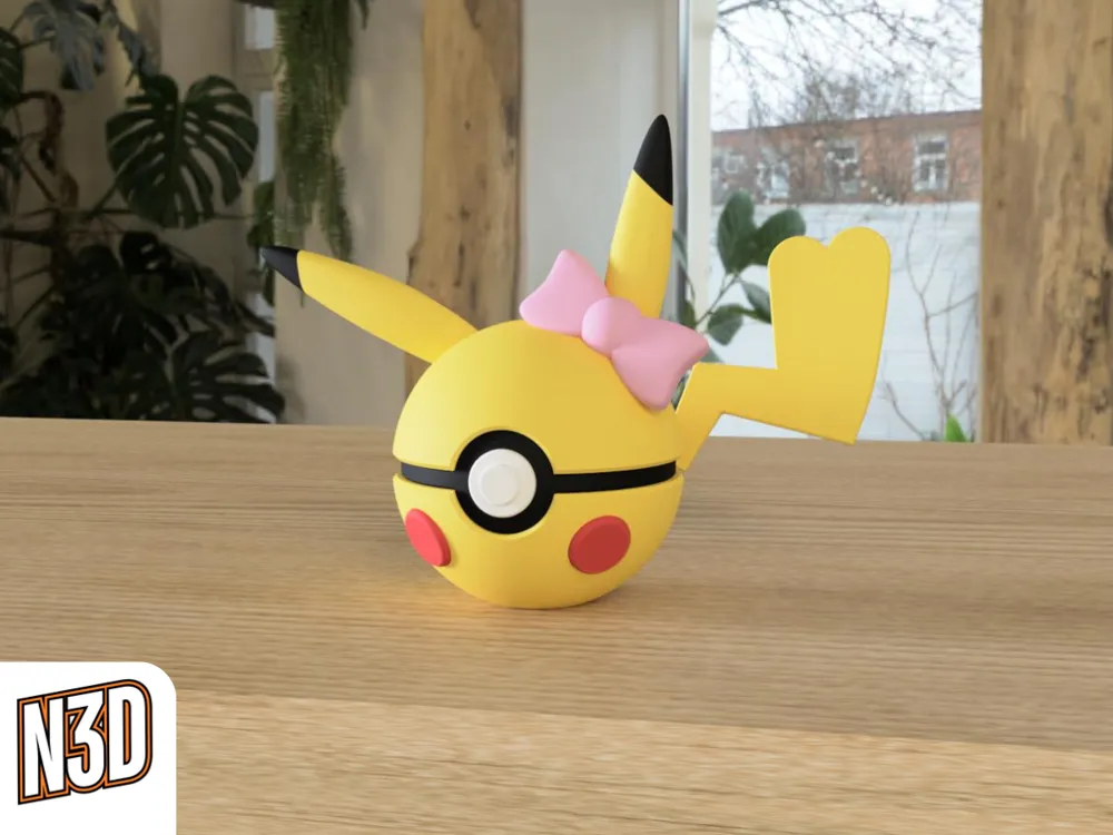 #0025 Pikachu Hembra por N3D - MakerWorld
