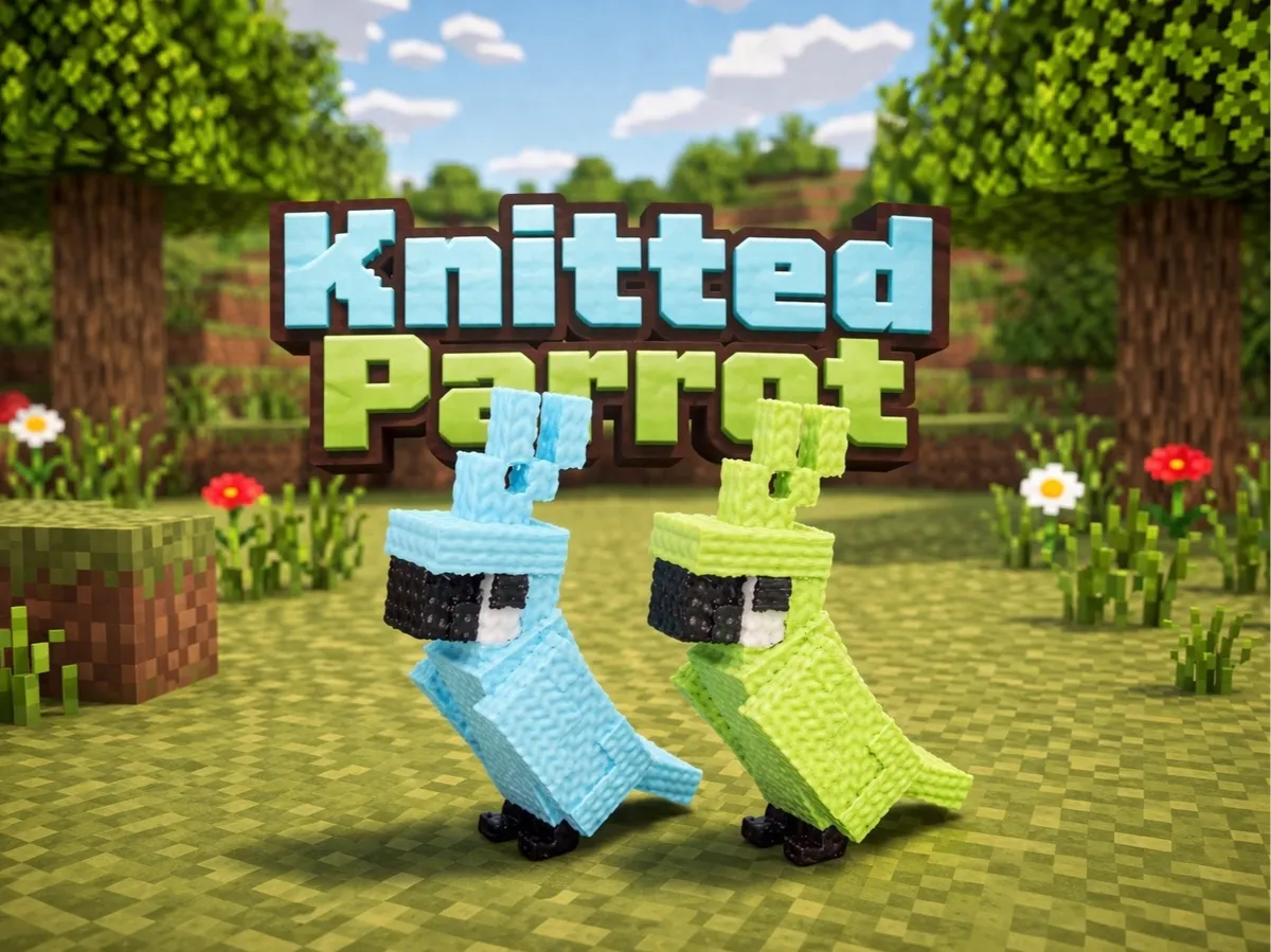 Knitted Minecraft Parrot - Free 3D Print Model - MakerWorld