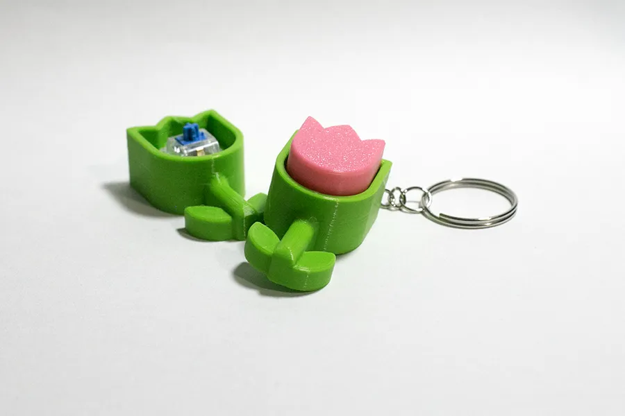 Tulip Fidget Clicker Keychain - Free 3D Print Model - MakerWorld
