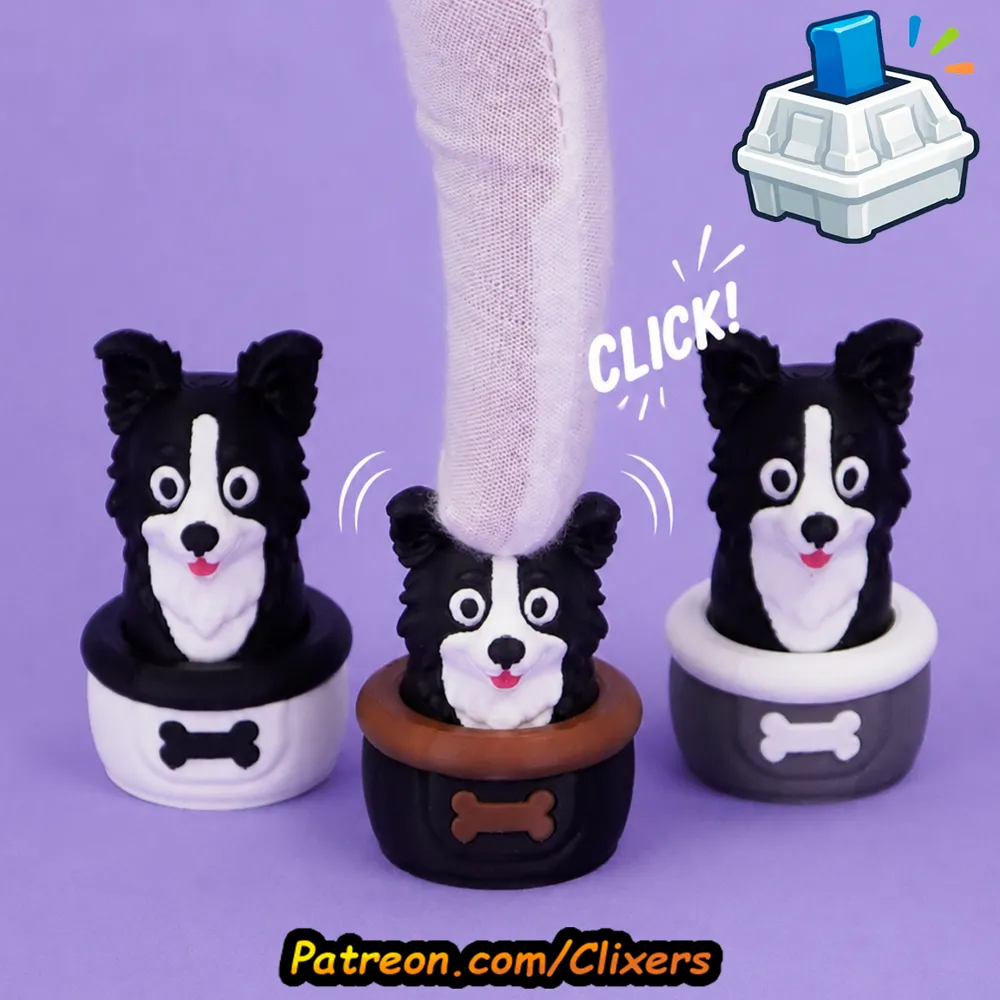Border Collie Dog Clicker - Free 3D Print Model - MakerWorld