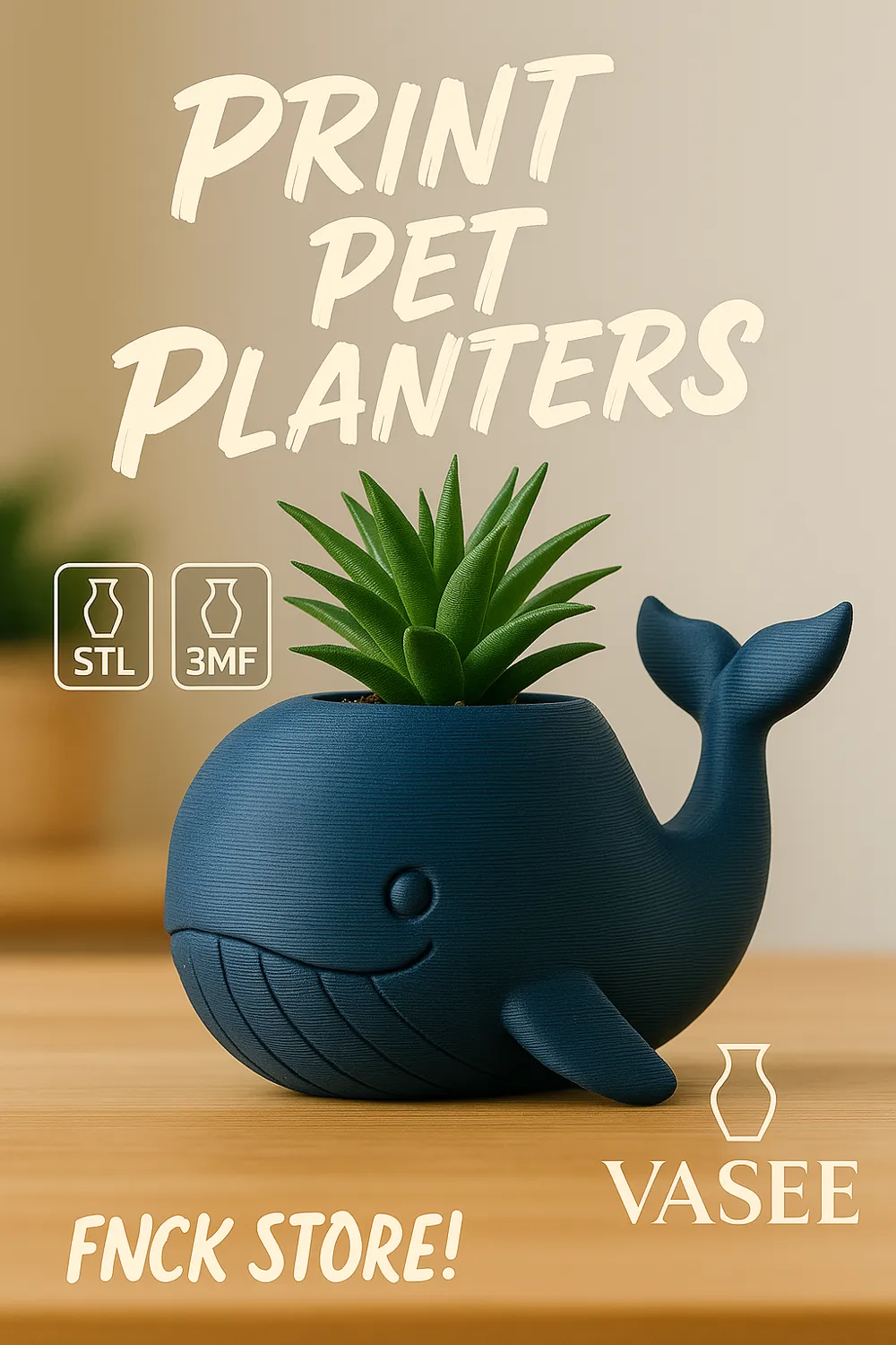 Jardinière Baleine – Pot à Fleurs d'Inspiration Océanique par VASEE ...