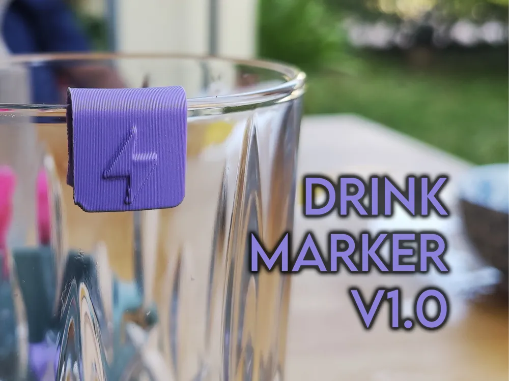 Drink Marker - Cup Identifiers by FreshForge 3D - MakerWorld