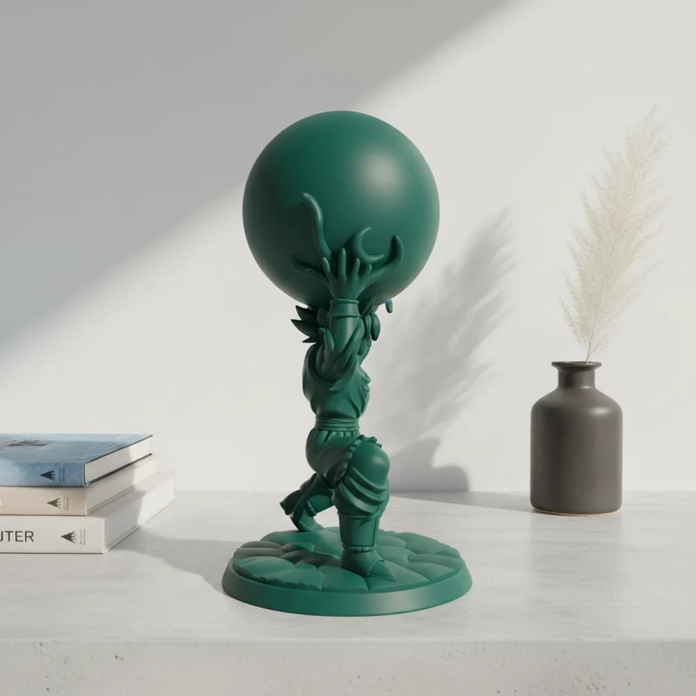Goku Atlas: 3D Printable Anime Statue - Free 3D Print Model - MakerWorld